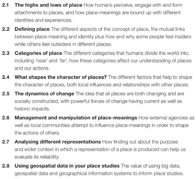 A Level Geography Blog: Changing Places (Revised - 2020)