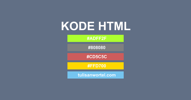 kode warna HTML-CSS lengkap - CLINDROID