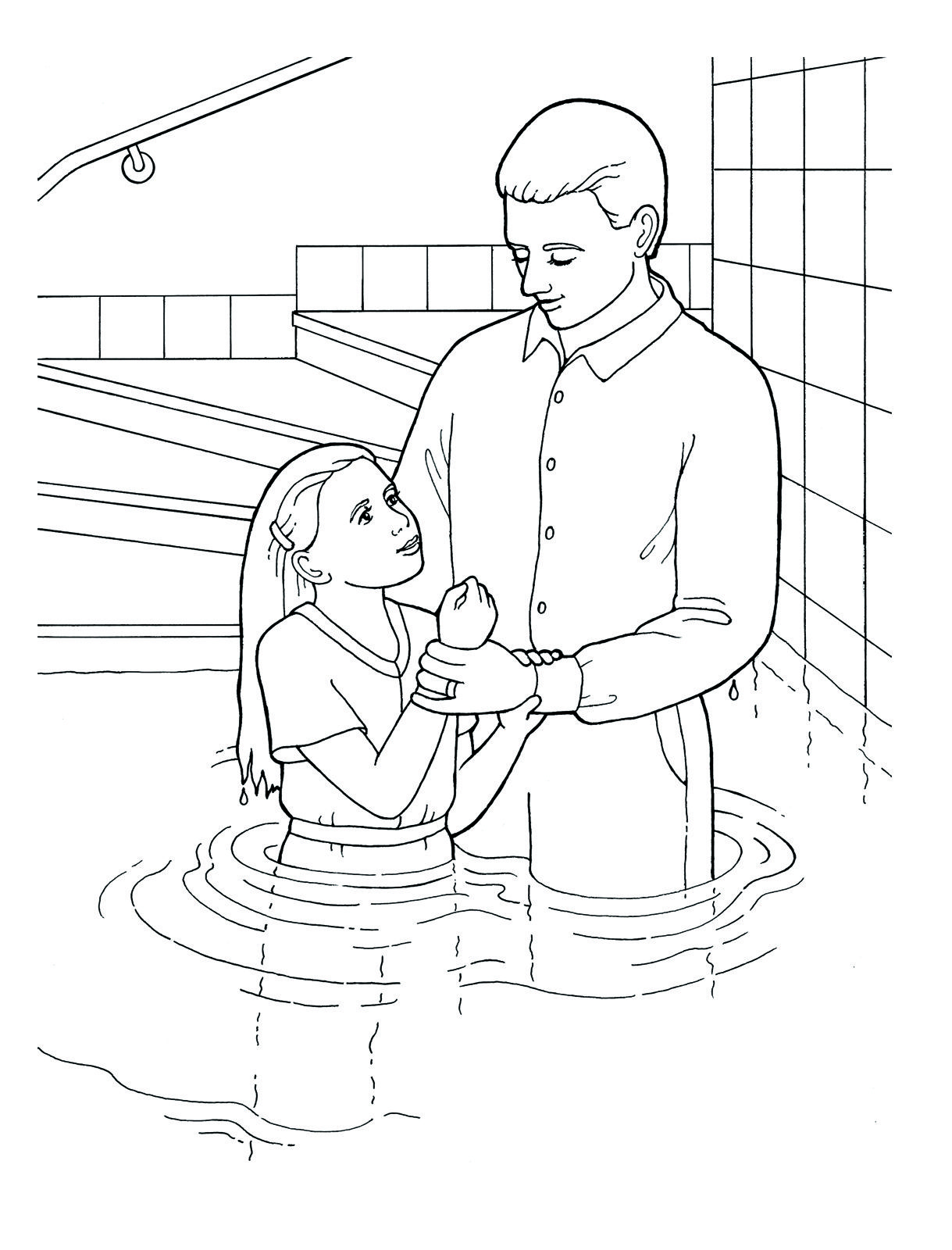 Baptism Coloring Pages ~ Coloring Print