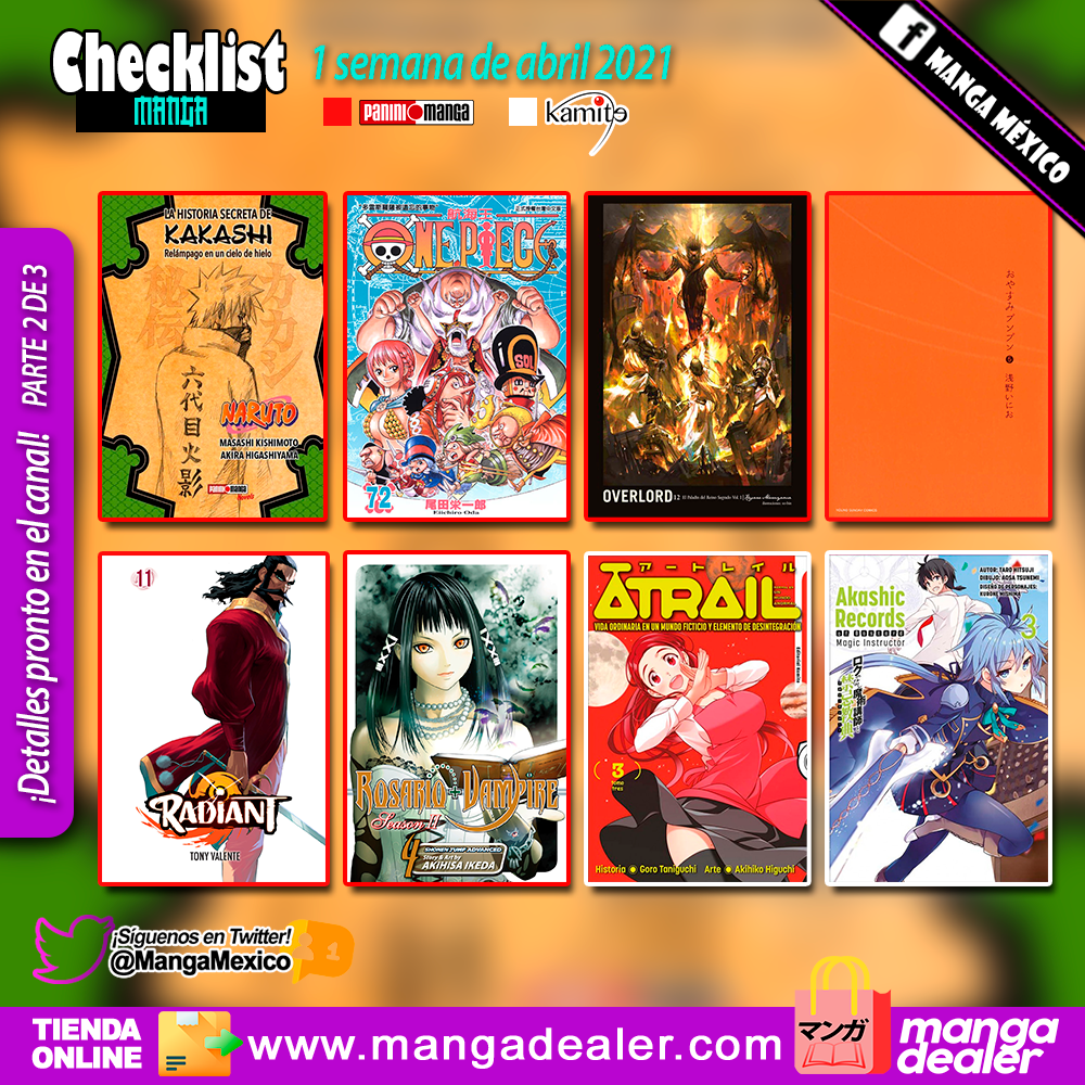 CHECKLIST manga: PRIMERA semana de ABRIL ¡Estreno KAKASHI HIDEN ...