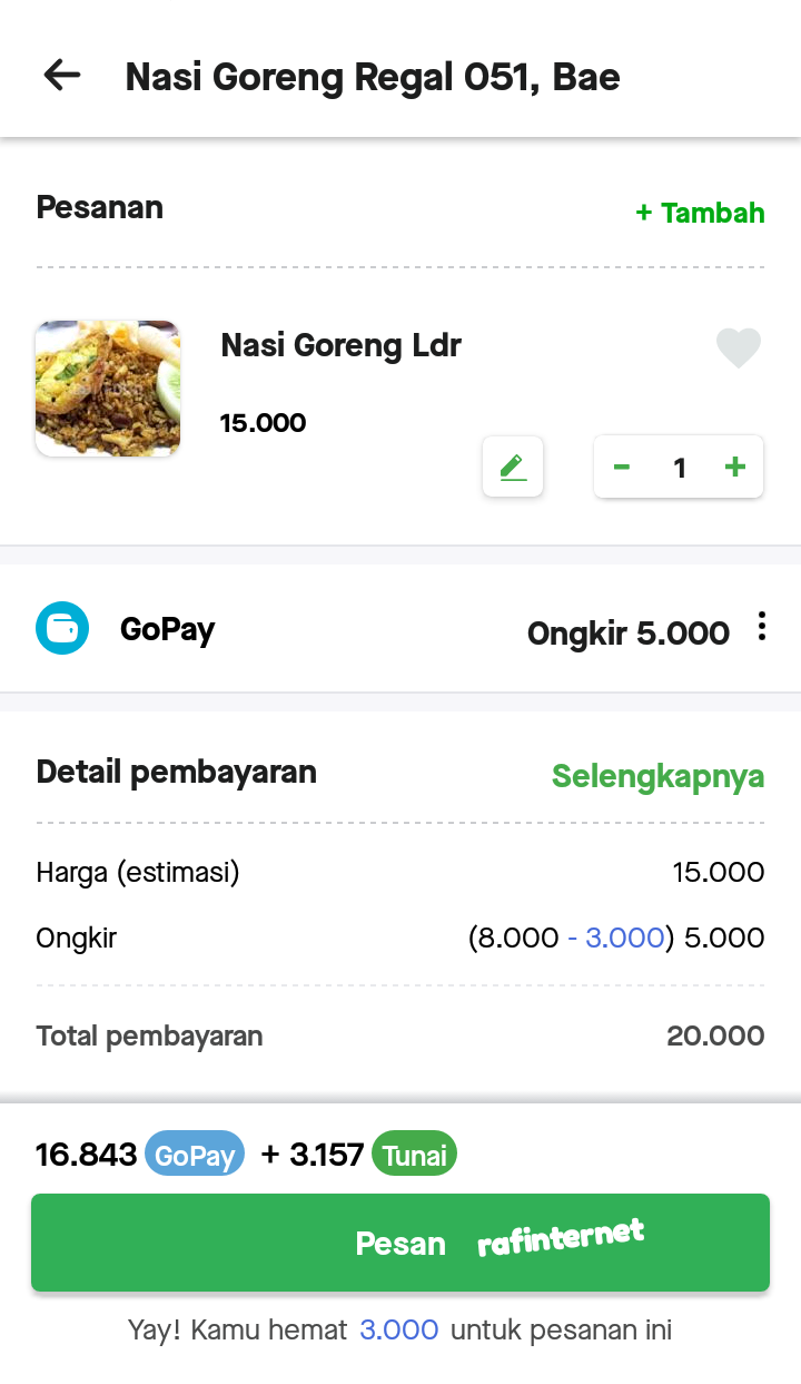 √ Cara Pesan Go Food Pake Gojek Super Murah Tunai - Rafinternet
