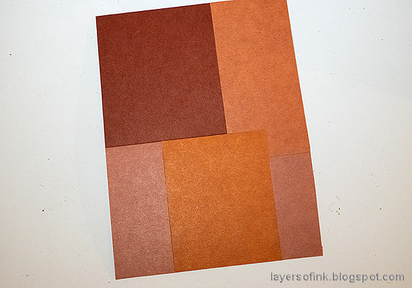 Layers of ink: Dry embossed color blocks