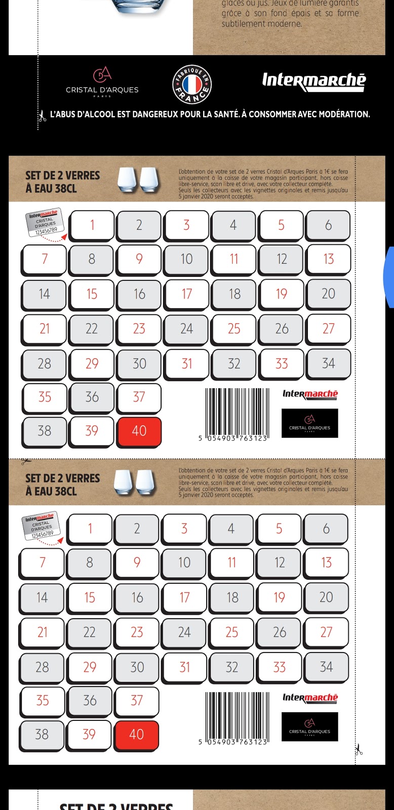 mes 3 loulous: Opération vignettes Intermarché Cristal d'Arques