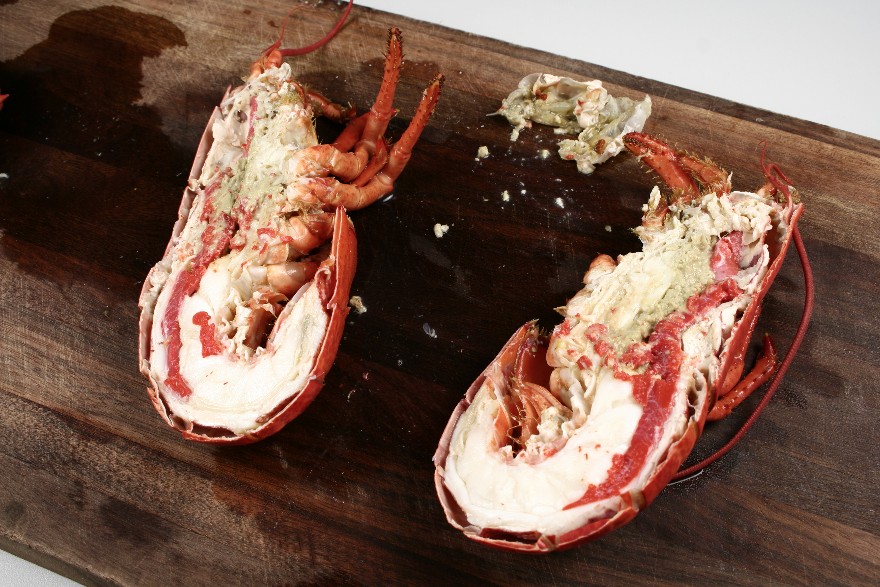 Miss Sofie´s Nest: Kogt Hummer med rød dressing og asparges