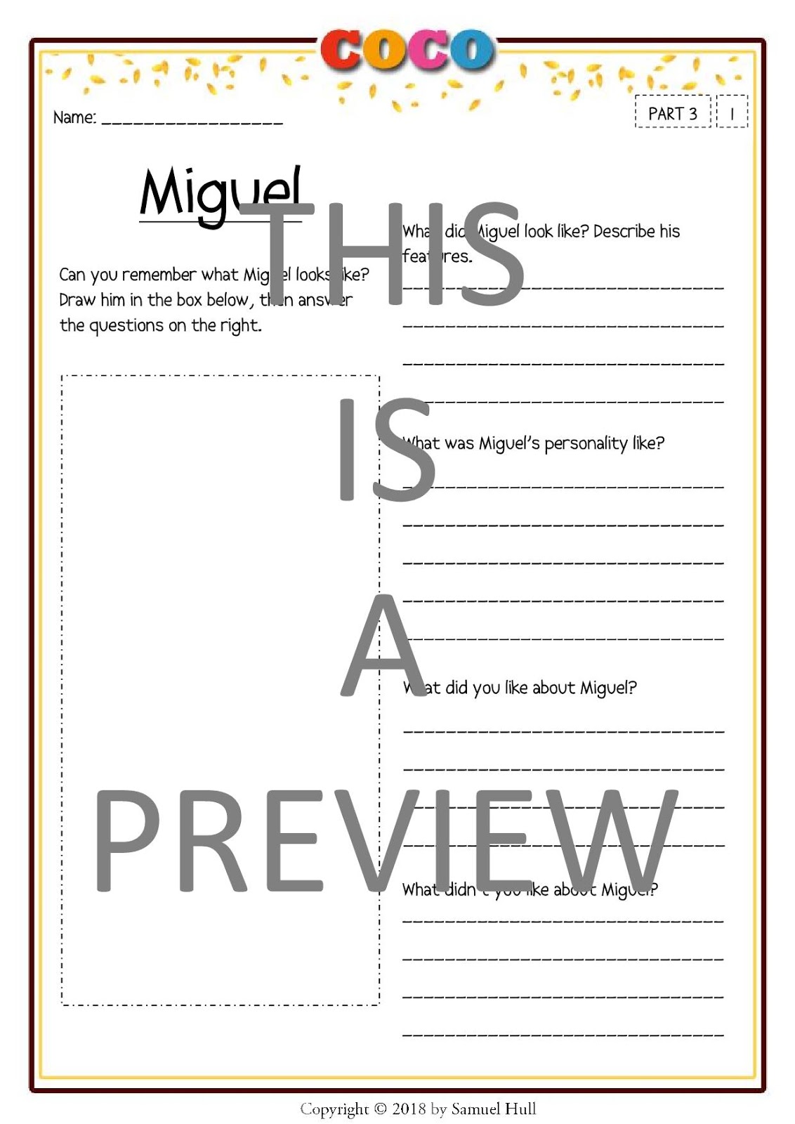 Coco Movie Guide + Activities (Color + Black & White) ~ Mr. Hull's ...