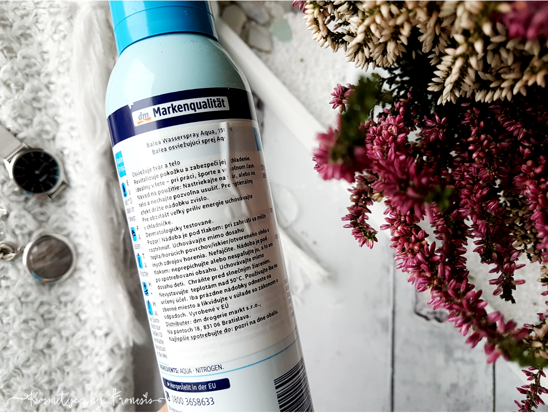 BALEA - WODA W SPRAYU. CZYLI JAK ZWYKŁA WODA MA SIĘ W STOSUNKU DO WÓD ...