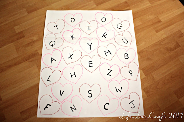 Life.Love.Craft: How to Make a Valentine's Day Themed Alphabet Matching ...