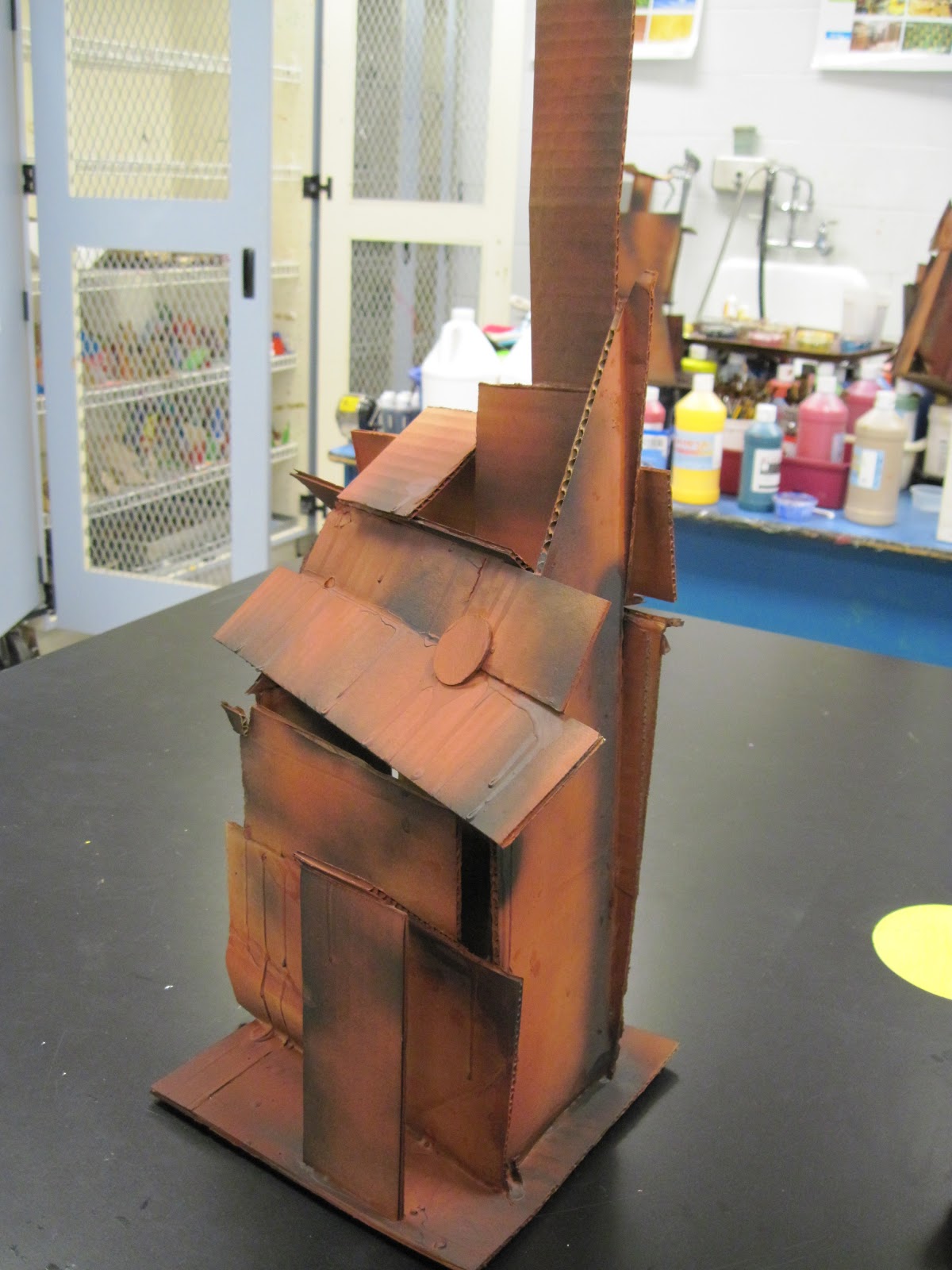 There's a Dragon in my Art Room: Crooked old cardboard houses