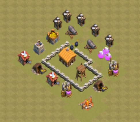 Kumpulan Base Town Hall 2 Clash of Clans (War, Hybrid, Trophy, Farming ...