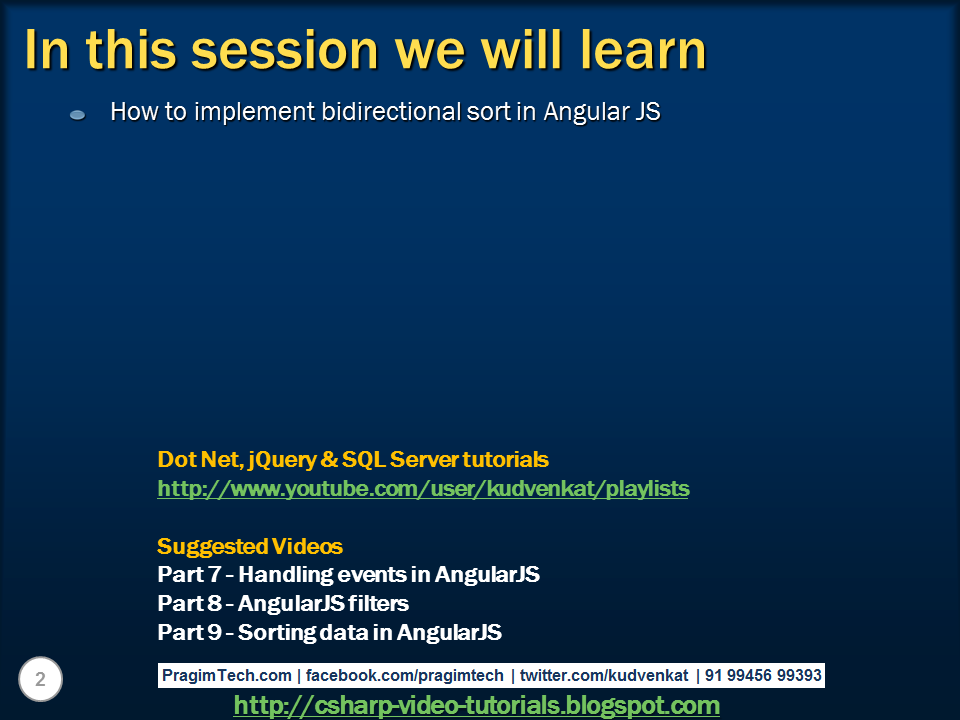 Sql Server Net And C Video Tutorial Angularjs Sort Rows By Table Header