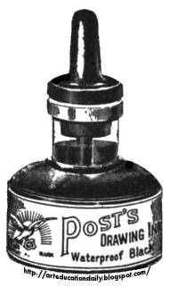 vintage clip art of artist ink bottles | Art Education Daily