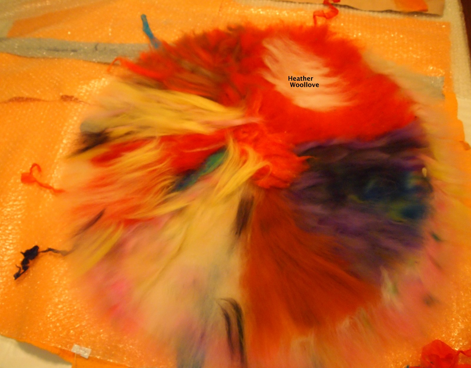 Wool love-functional fiber art: 'Silk Bits' Nuno-Felted Bag- Part 1 of