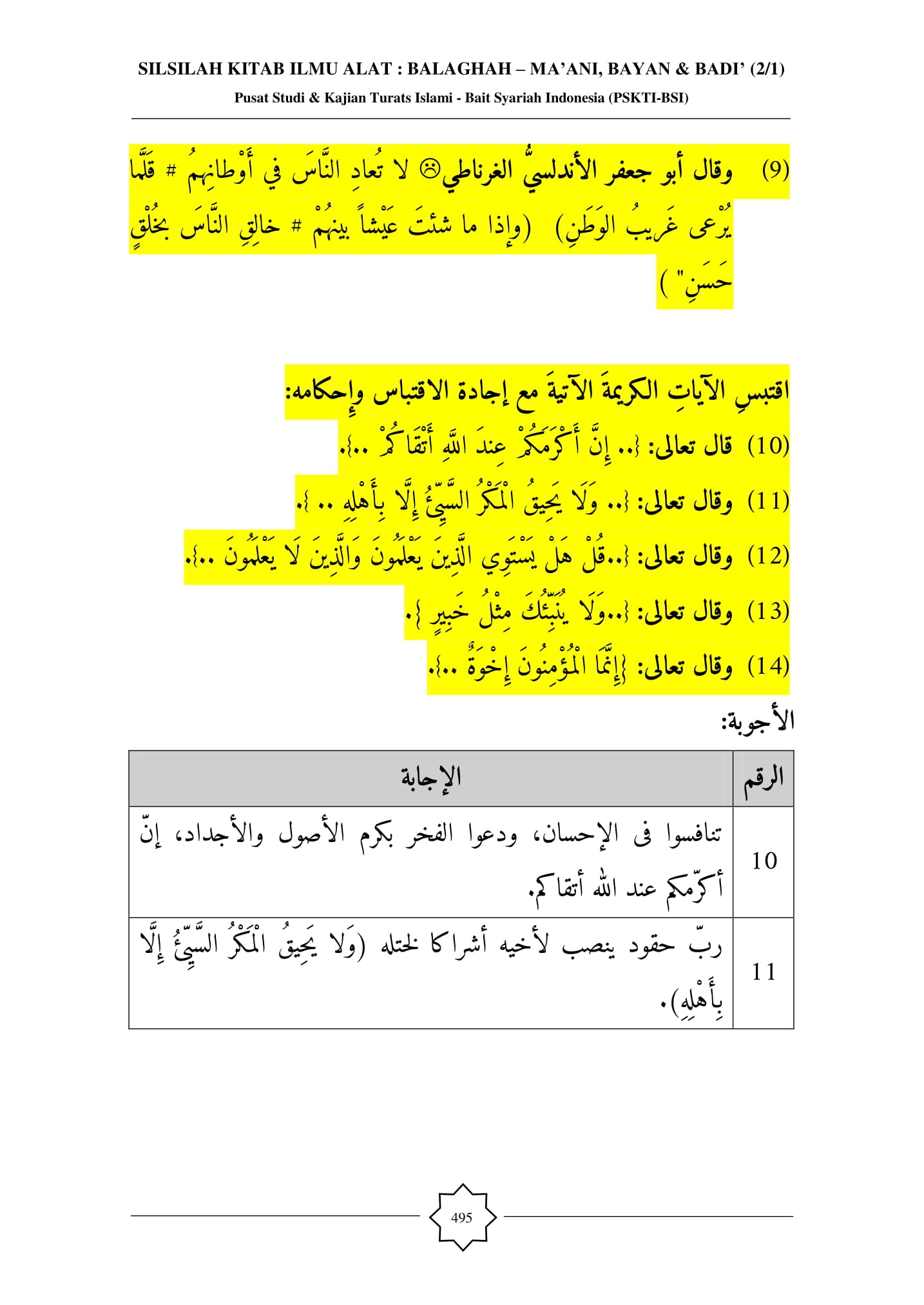 Soal Tanya Jawab Balaghah 59 : IQTIBAS (Ilmu Balaghah: Ma'ani, Bayan ...