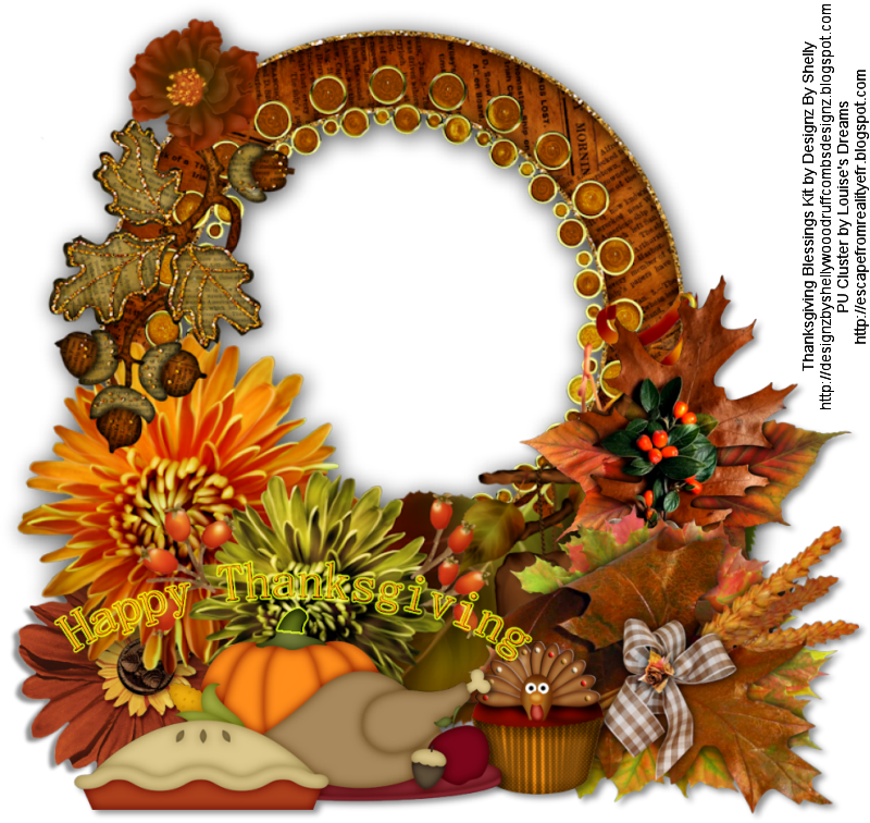 Escape From Reality Blog: PU Cluster Frames "Thanksgiving Blessings" DBS