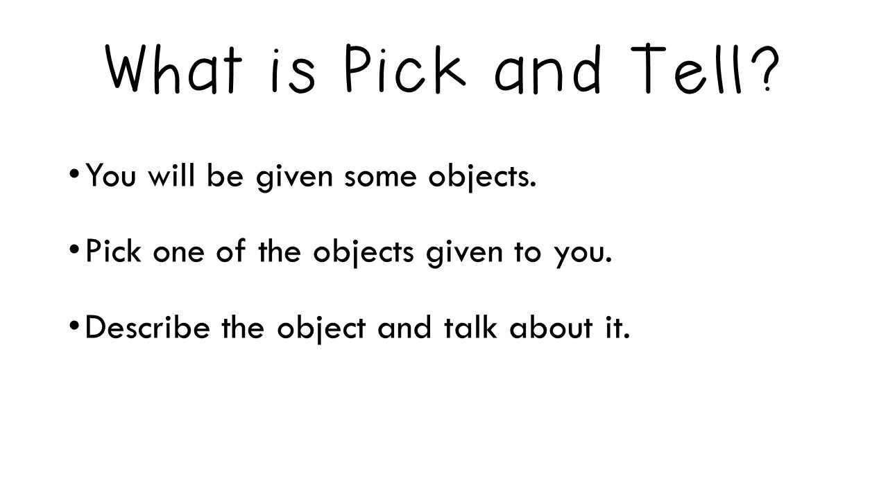 Choy's Blog: Pick And Tell Practices