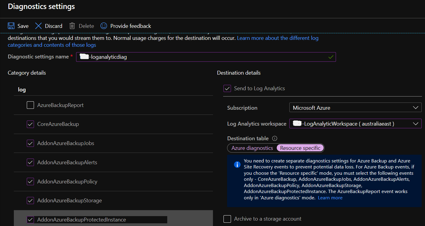 Create Azure Backup Alerts using Log Analytic Workspace - Sachiya's ...
