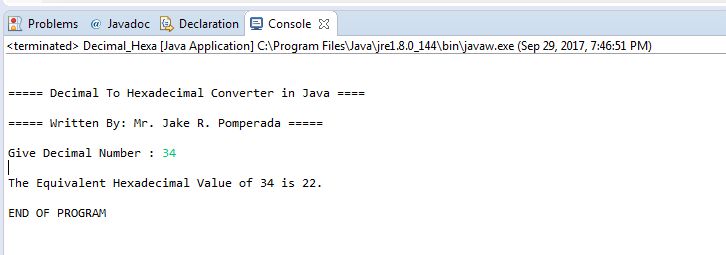 Free Programming Source Codes And Computer Programming Tutorials Decimal To Hexadecimal