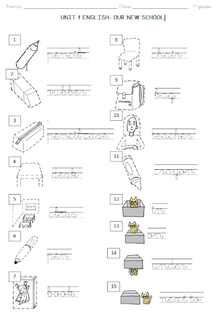 First grade stuff: Unit 1 English: our new school