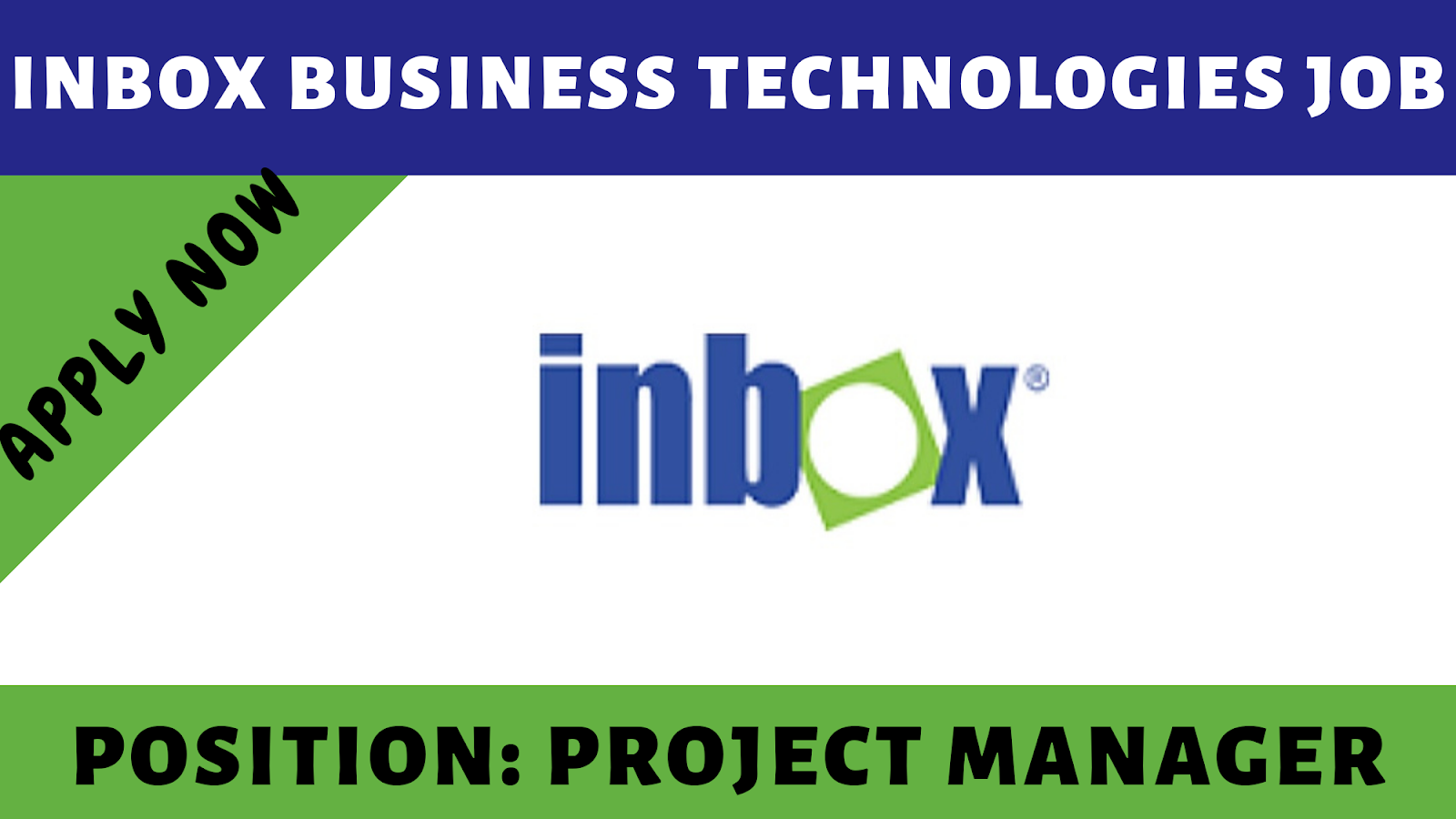 Project Manager required in Inbox Business Technologies 2019 ...