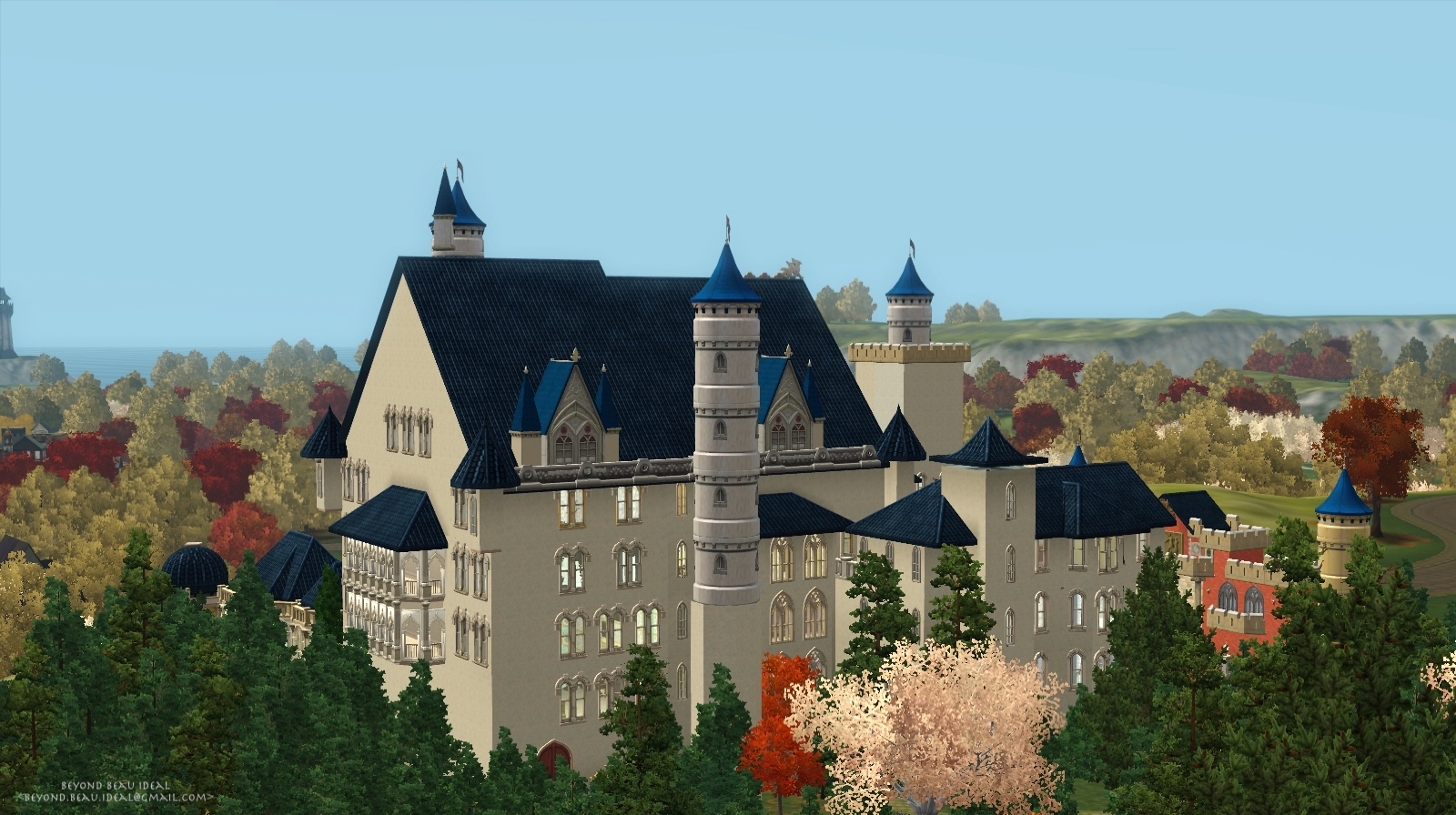 [The Sims 3] The Schloss Neuschwanstein Castle's outlook (Daytime ...