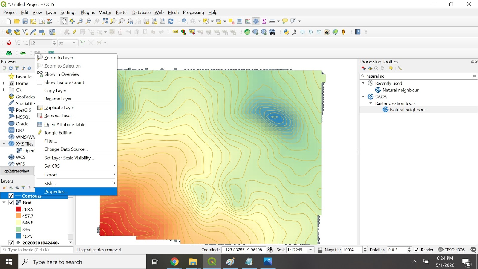 Make a Contour Map in Quantum GIS (QGIS)