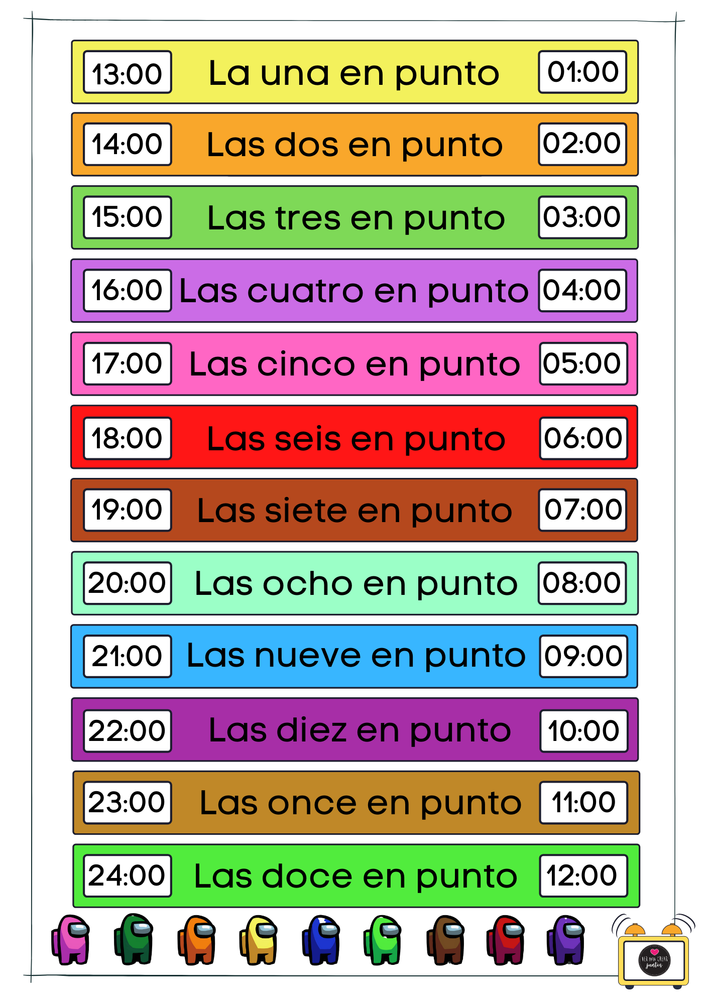 Ver para crear juntos: CUADERNO RELOJ DIGITAL 24 HORAS