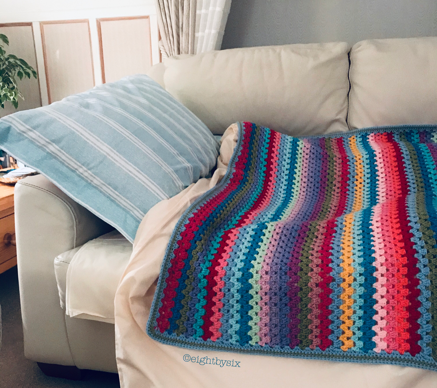 granny stripe blanket