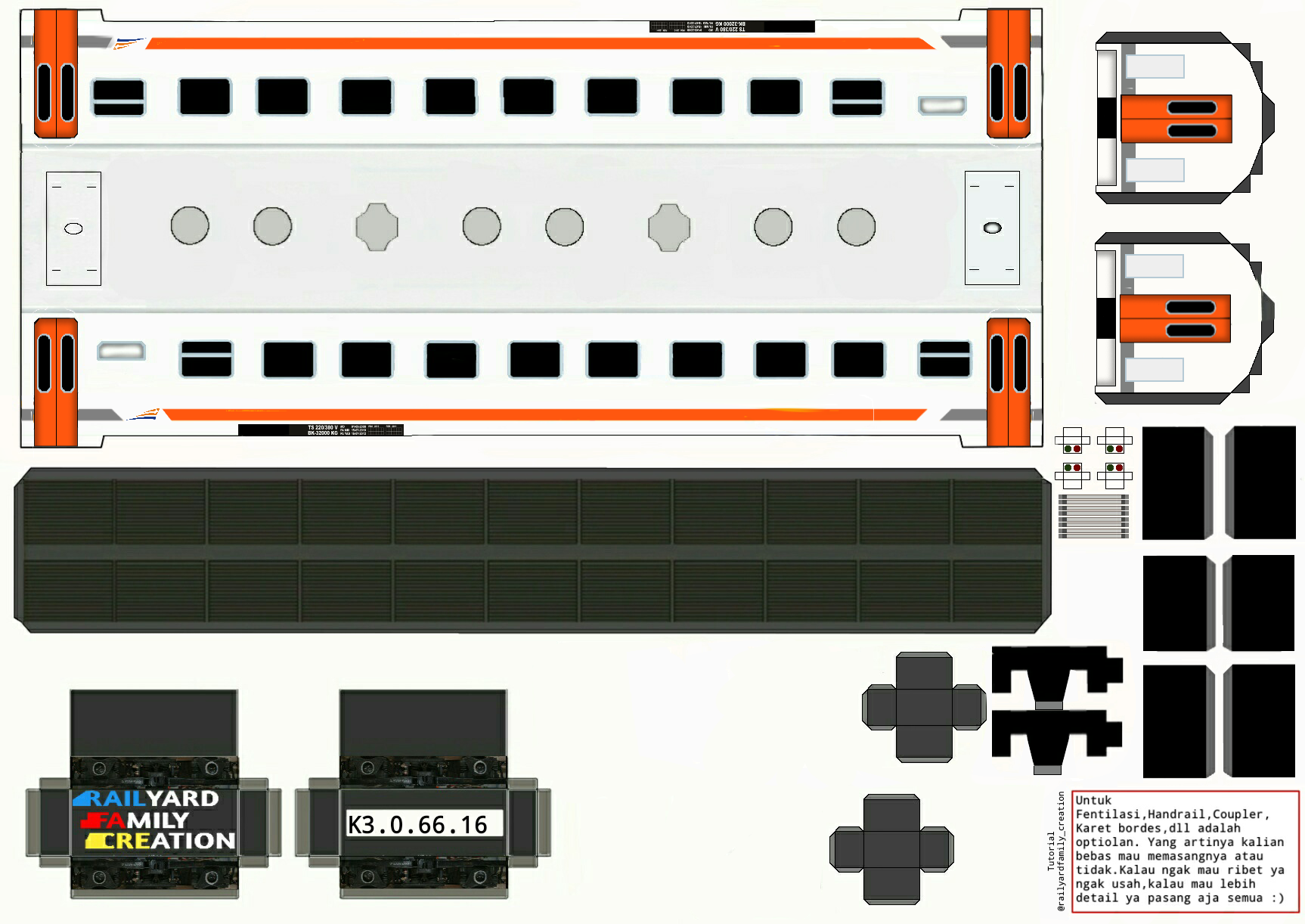 Papercraft train indonesia
