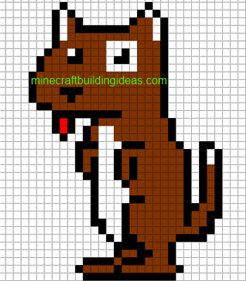 Minecraft Pixel Art Templates: Dog