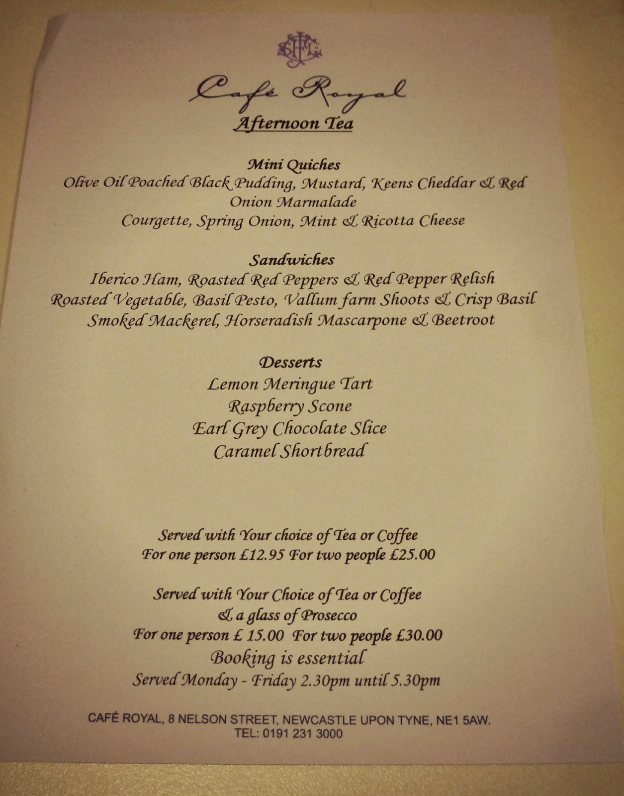 Afternoon Tea at Cafe Royal | New Girl in Toon