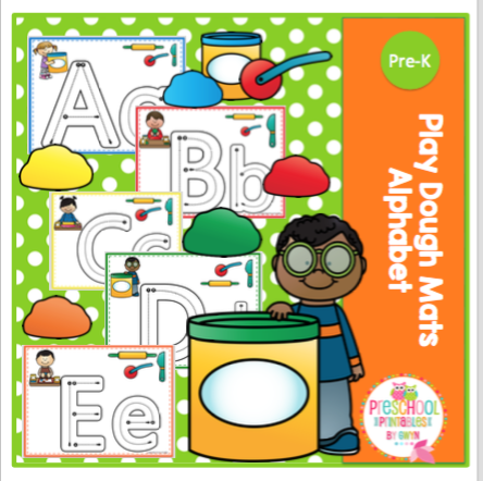 Alphabet Play Dough Mats ~ Preschool Printables