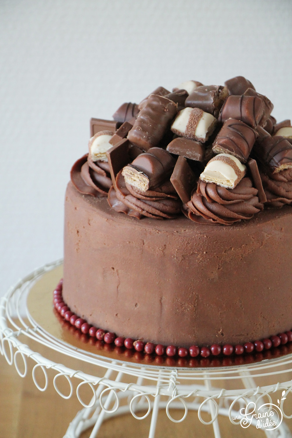 Layer Cake Ganache Chocolat et Compotée Framboises | Une Graine d'Idée