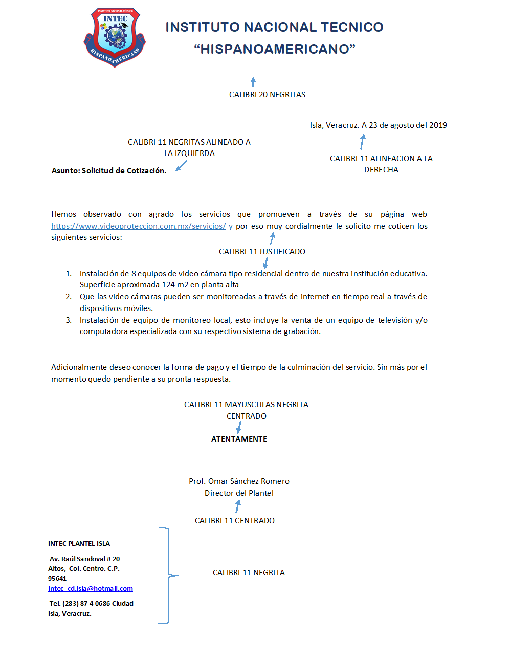 SOLUCIONES EMPRESARIALES 3: CARTA DE SOLICITUD DE COTIZACION