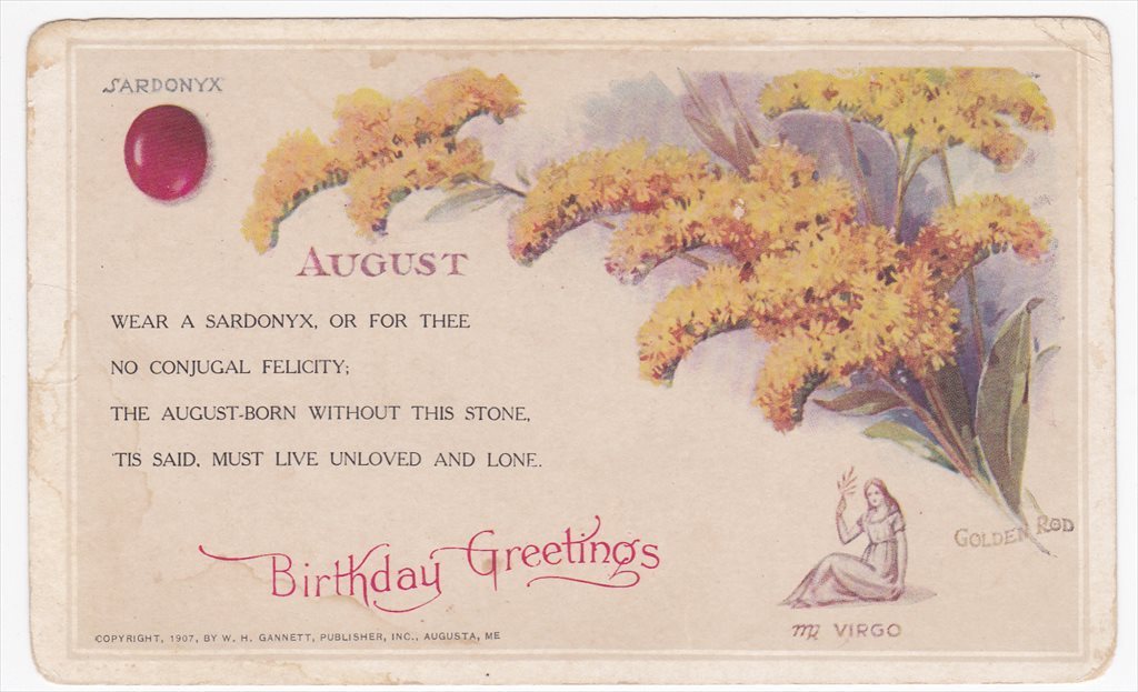 gold country girls: Celebrating August in Vintage Postcards