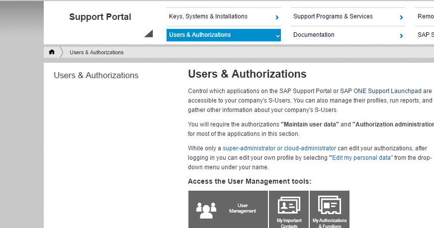 Introduction to SAP HANA Basis: How to Create OSS ID / S-User ID ...