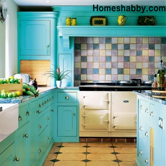 5 Beautiful Blue Small Kitchen Decorating Ideas ~ Homeshabby.com ...