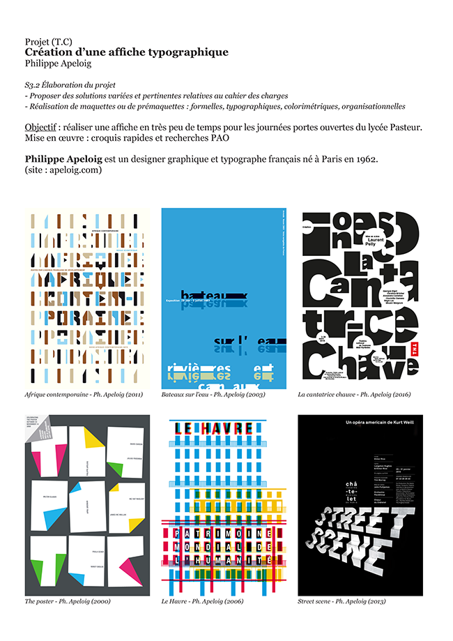 la salle 100: Création d'une affiche typographique