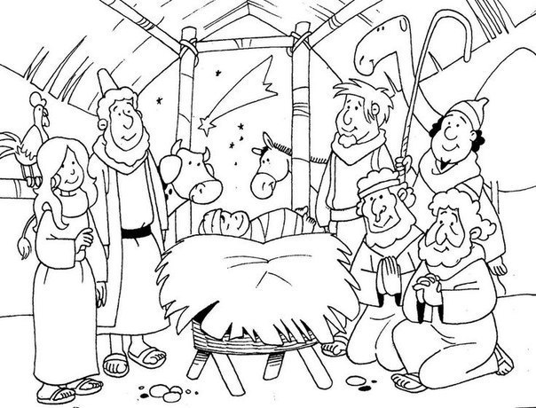 Nacimiento De Jesus Para Colorear