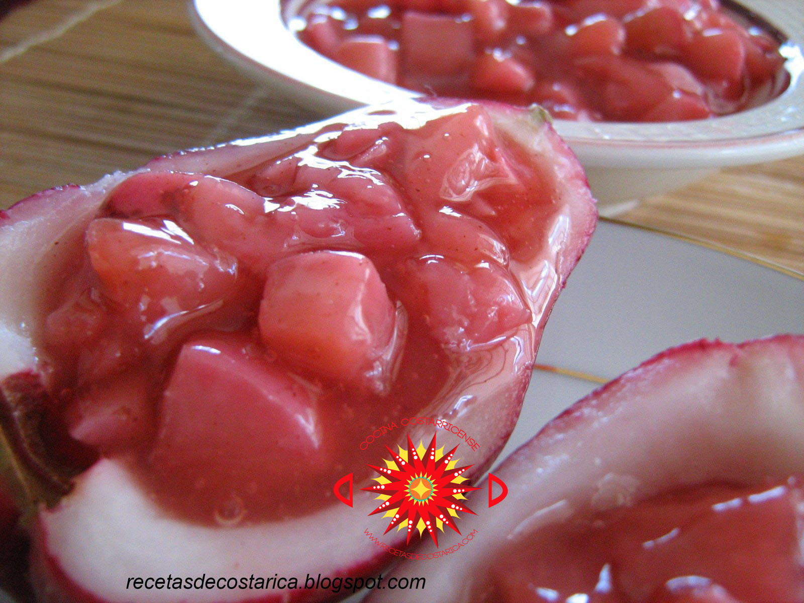 Cocina Costarricense: manzana de agua en almíbar