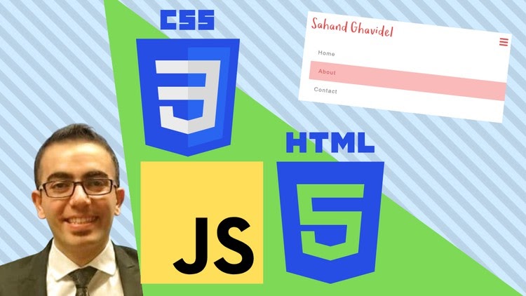 Responsive Navbar using HTML, CSS and JavaScript - Udemy course 100% OFF
