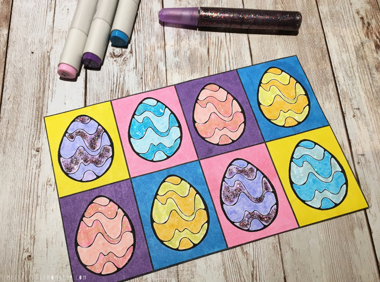 Easter Pop Art for Kids - Messy Little Monster
