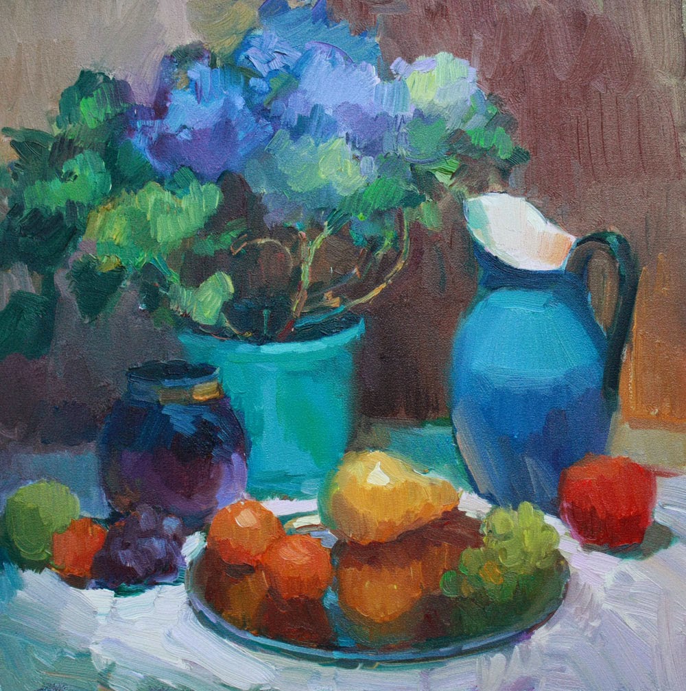 Kathryn Townsend Painting Studio: Blue Pitcher - NFS