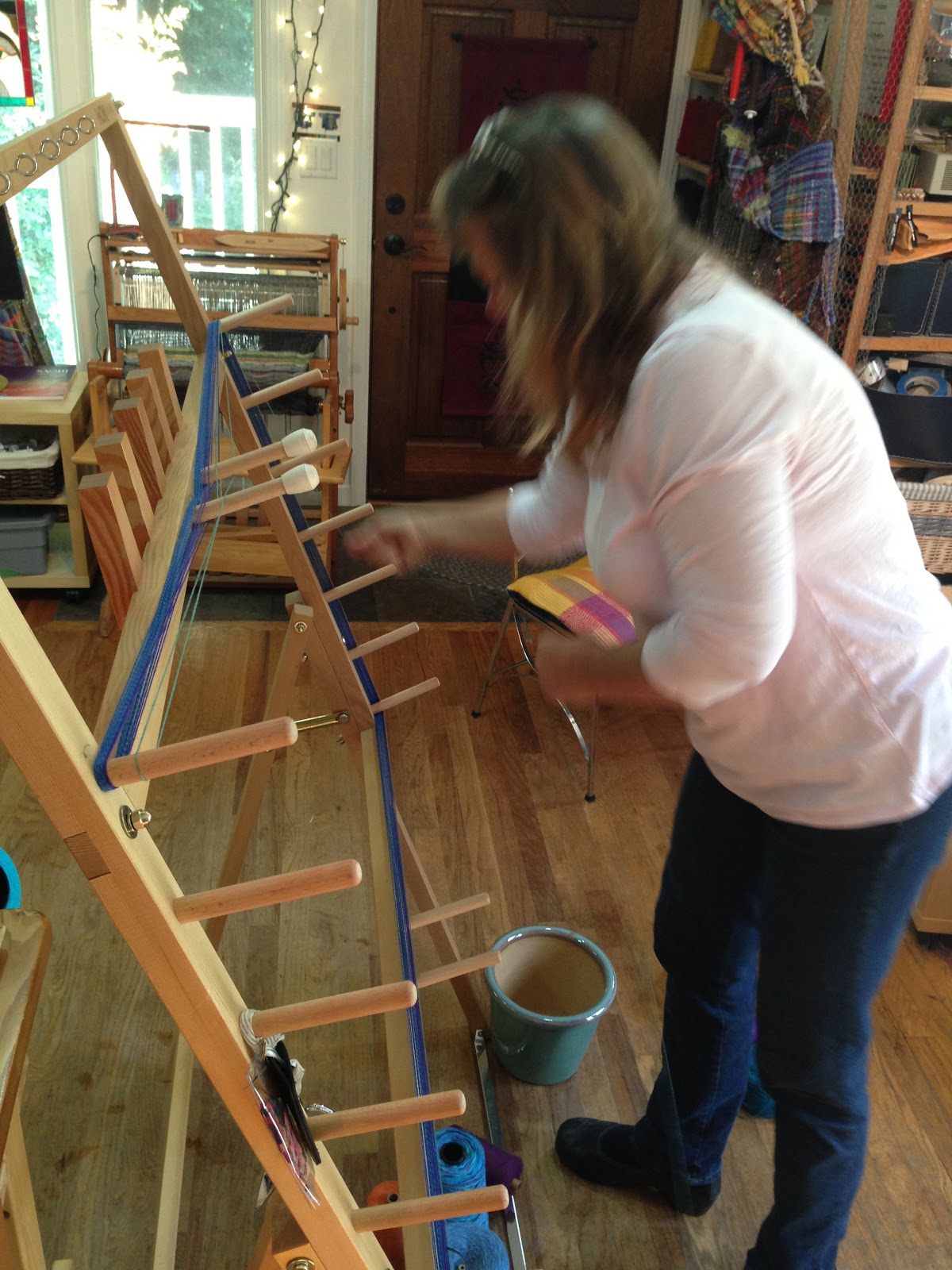 CENTERING WITH FIBER: Saori warping frame, threading and cross holder ...