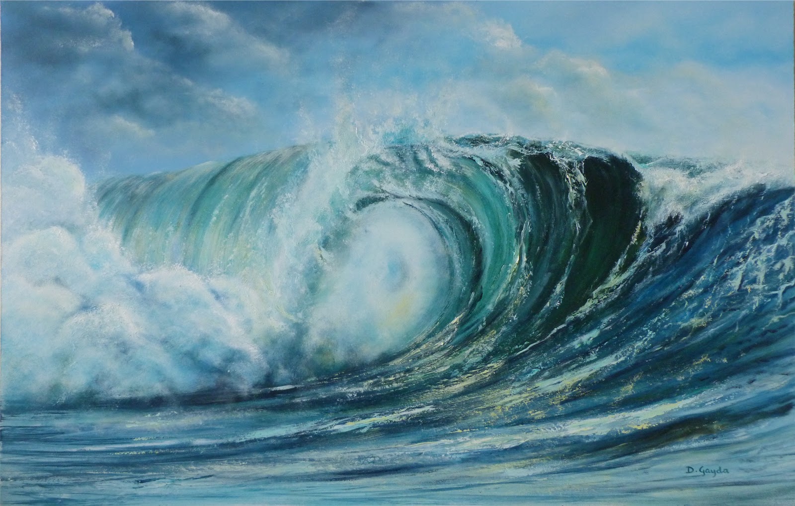 David Gayda marine, Seascape and wave painting artist: Calm seas can be ...