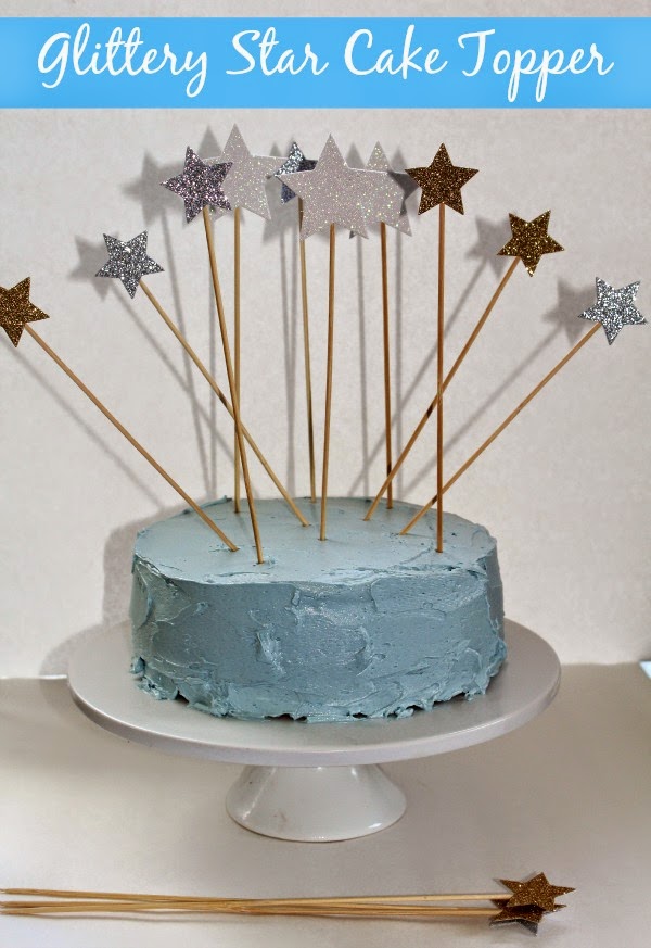 DIY: Glittery Star Cake Topper |Sunny Days & Starry Nights