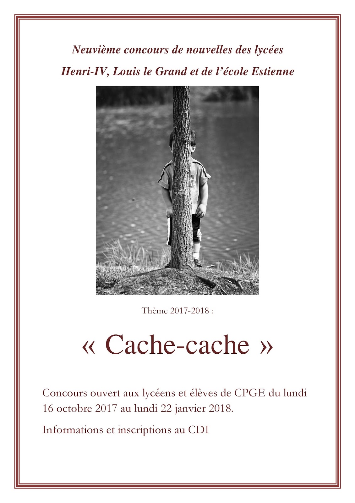 2018 : Cache-cache