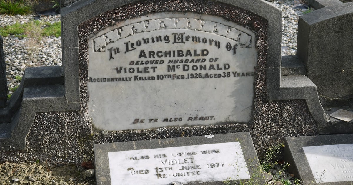 In Loving Memory: Archibald McDonald, 1888-10/2/1926.