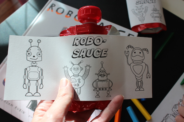 Make Your Own Robo-Sauce: Free Printable Snack Pouch Wraps | Sunny Day ...