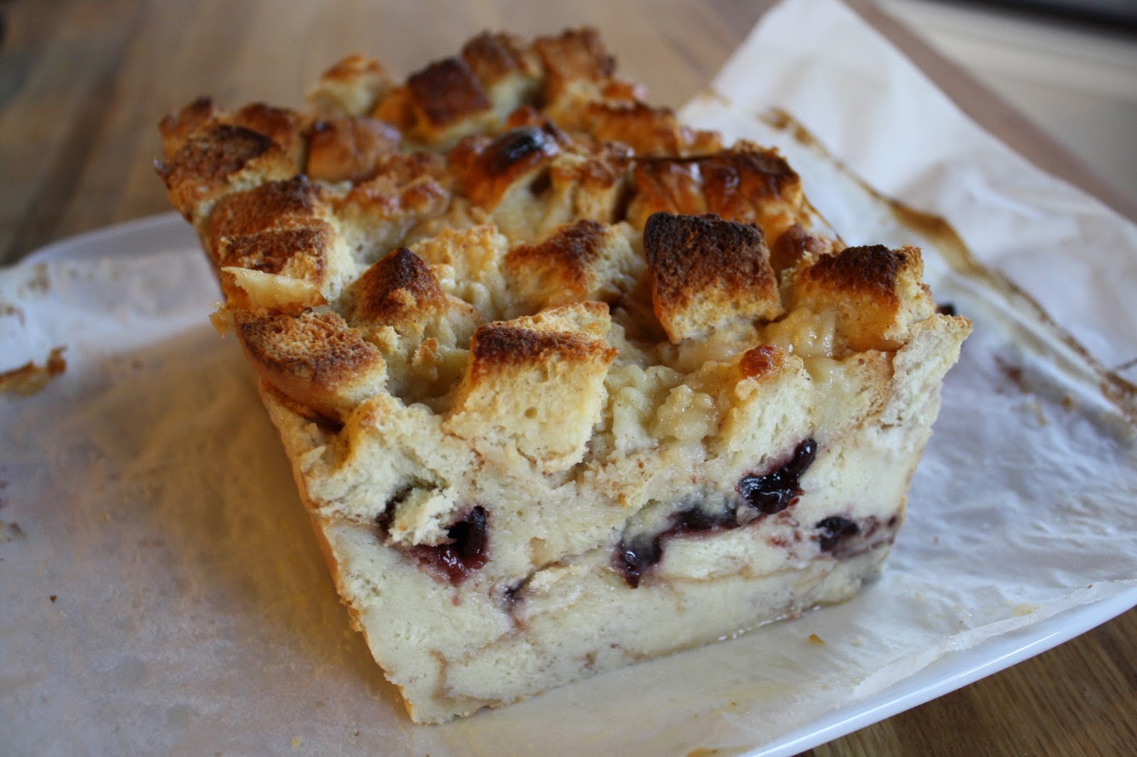 Lactose-Free Girl: Black Cherry and Marzipan Bread Pudding