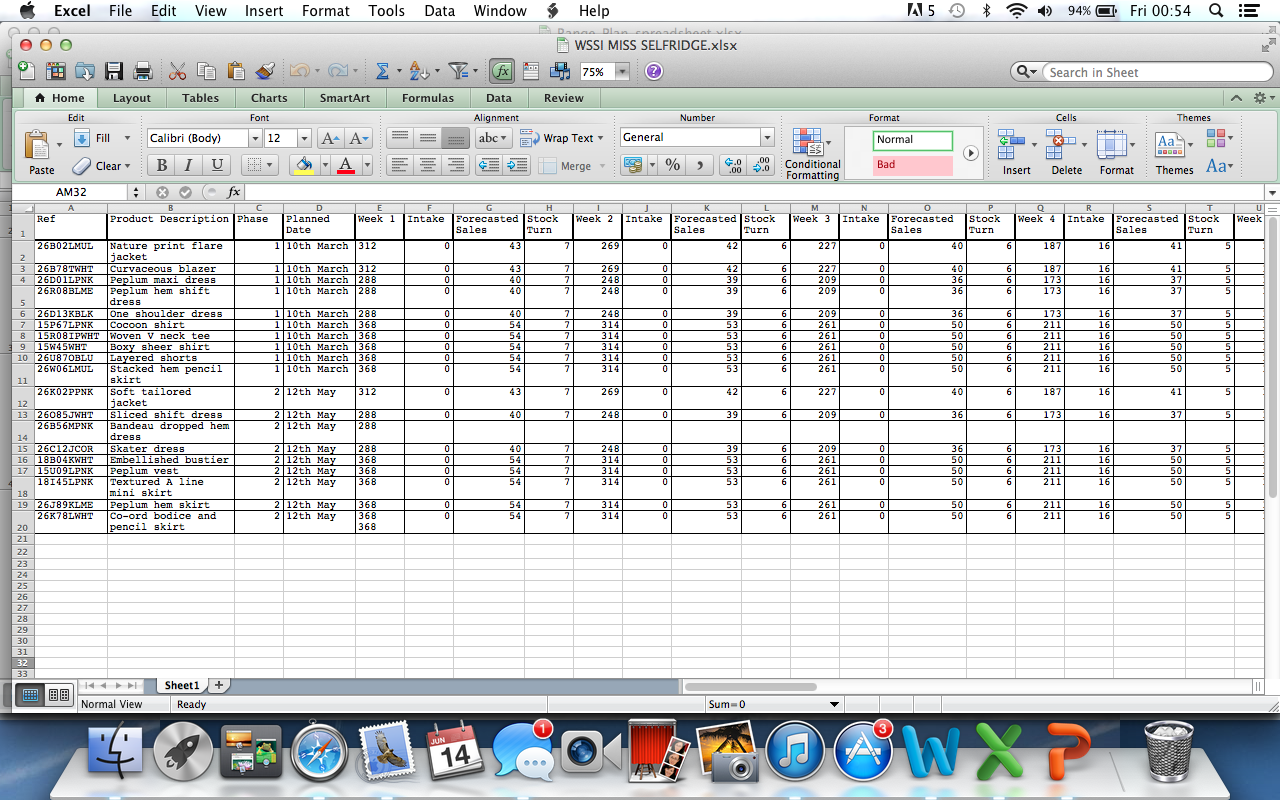 FMP: Financial Spreadsheet and WSSI